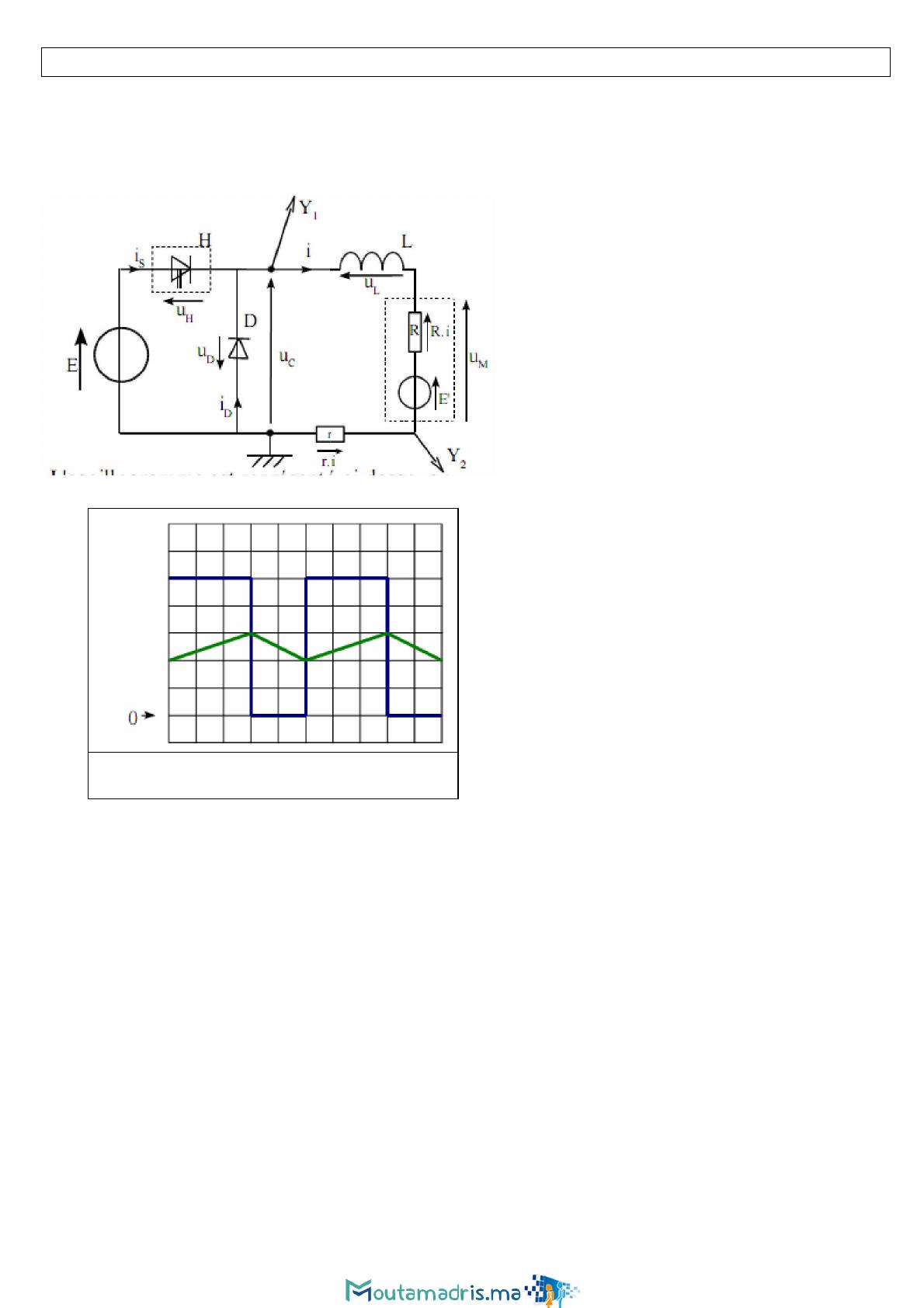 Exercices sur le Hacheur Série : Électronique de Puissance