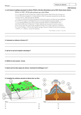 Les volcans (sciences et géographie), CM2