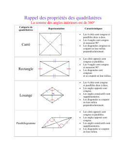 Rappel des propriétés des triangles