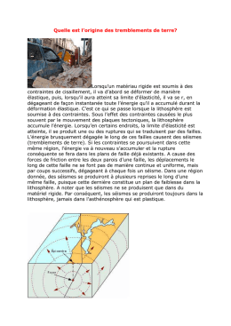 séismes - Cycle 3 Ludique