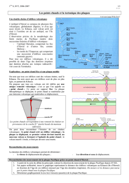 SVT Le volcanisme de « Point chaud » est un volcanisme particulier