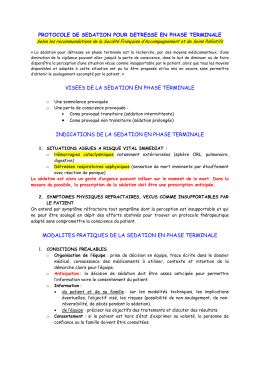 Protocole d`utilisation du Midazolam hypnovel en sédation pour