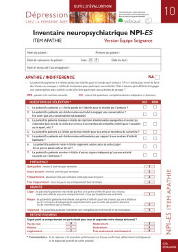 Inventaire neuropsychiatrique NPI-ES