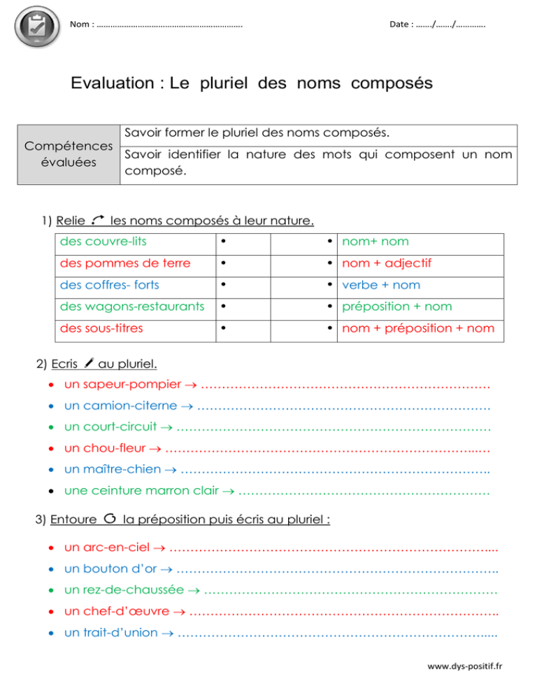 Simultan Classe Oriental Les Noms Compos S Au Pluriel Exercices Hot Simultan Classe Oriental Les Noms Compos S Au Pluriel Exercices Hot