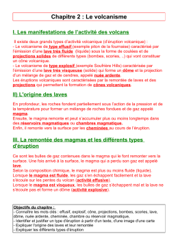 Evaluation CM1 Volcans et séismes