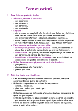 Le portrait d`un personnage