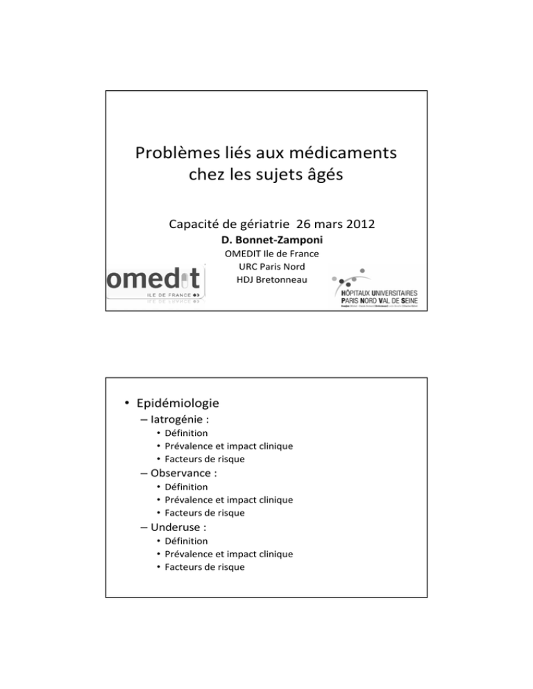 Epid miologie De La Consommation M dicamenteuse Et Enjeux
