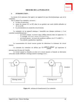 ANNEX 1 TP mesure PUISSANCE électrique TP: MESURE DES