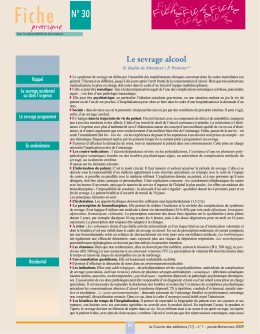 protocole de sevrage alcoolique en ambulatoire