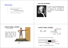 Lois de Newton pour un solide en translation