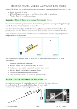 Exercice 4 : frottements avec l`air - Académie de Créteil