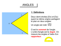 CHAPITRE 6 : LES ANGLES