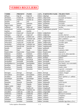 VERBES IRREGULIERS