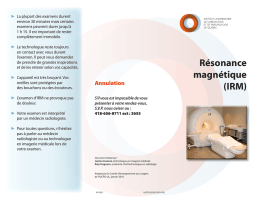 Fiche technique IRM