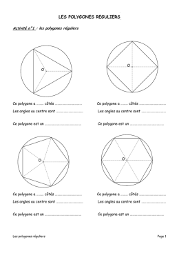 feuille de formules sur les polygones et les cercles