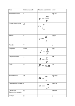 Déterminer une quantité de matière