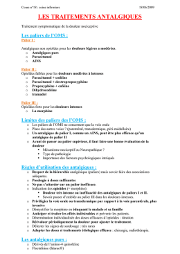 Les antalgiques et les anti- inflammatoires non stéroïdiens Hang-Korng ...