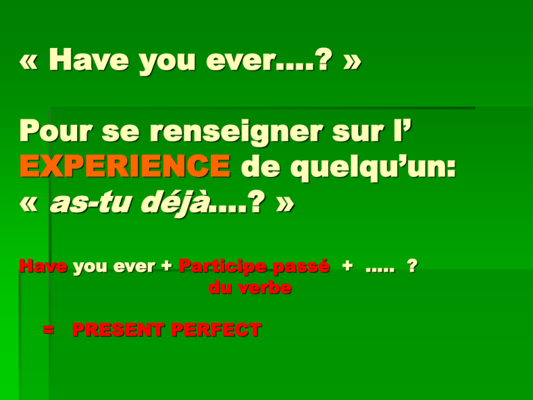 Have You Ever 