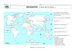 Planisphère : Les continents, les océans et les