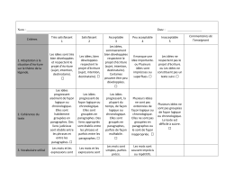 Grille à échelle descriptive 5e année