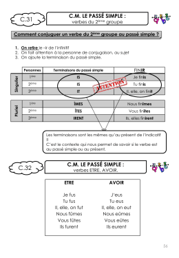 passé simple de l`indicatif