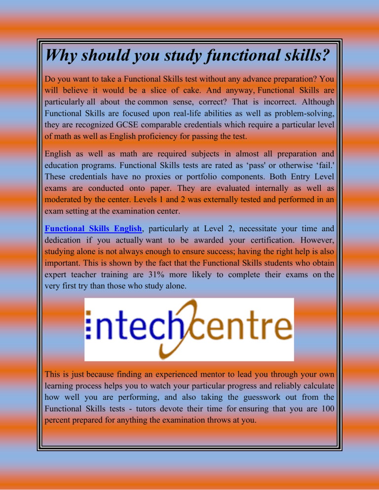 why-should-you-study-functional-skills